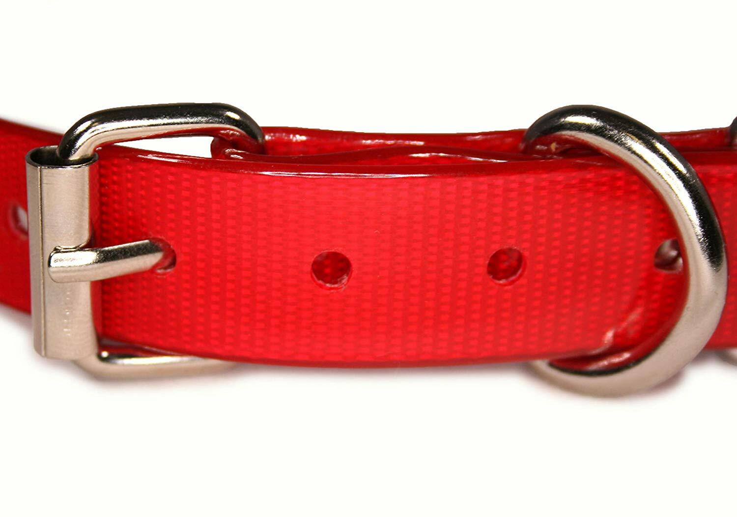 Heavy Duty TPU Coated Nylon Dog Collar - Compatible w/Garmin & PetSafe ...