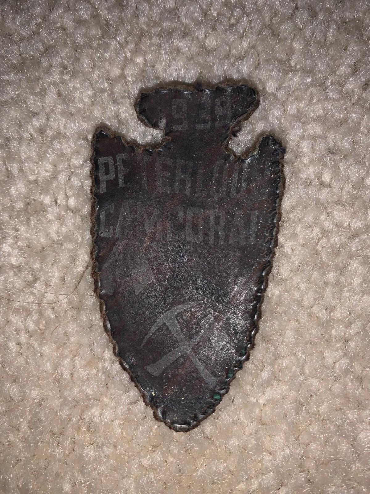 Boy Scout 1939 Leather Arrowhead Peterloon Dan Beard Ohio Kentucky Council Patch | eBay