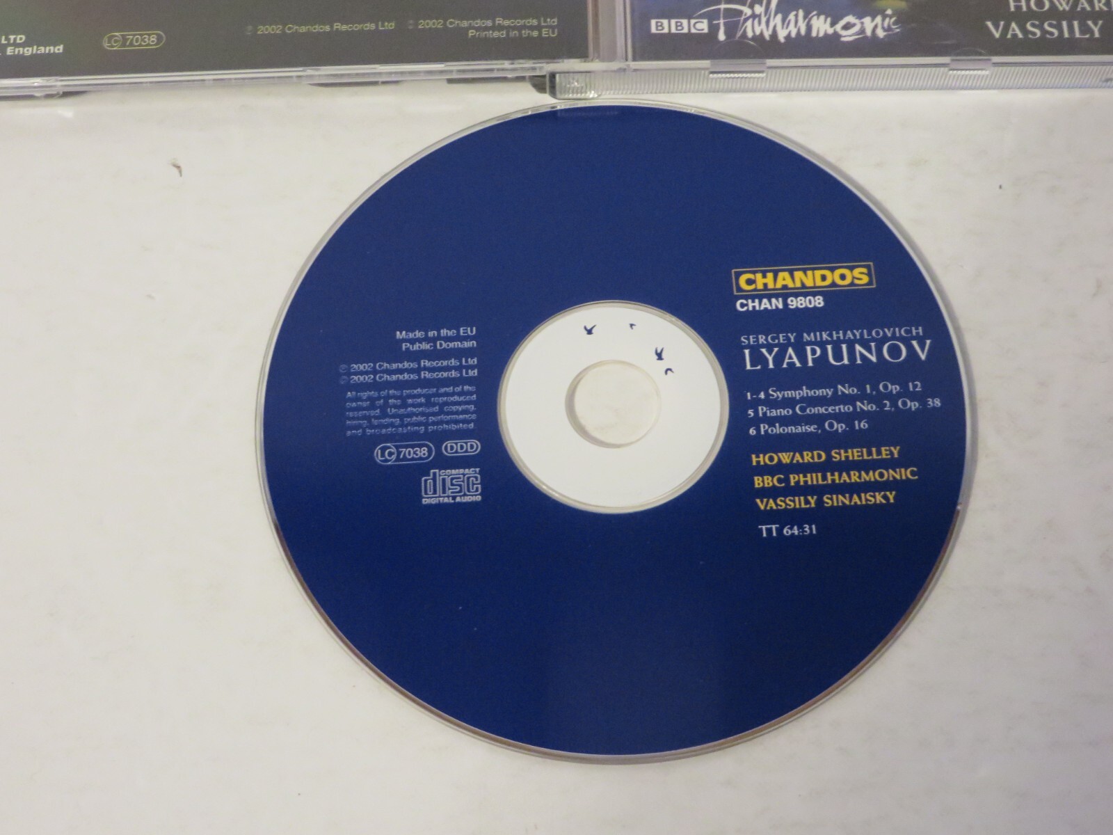 LYAPUNOV SYMPHONY NO.1 2 PIANO CONCERTO HOWARD SHELLEY VASSILY SINAISKY ...