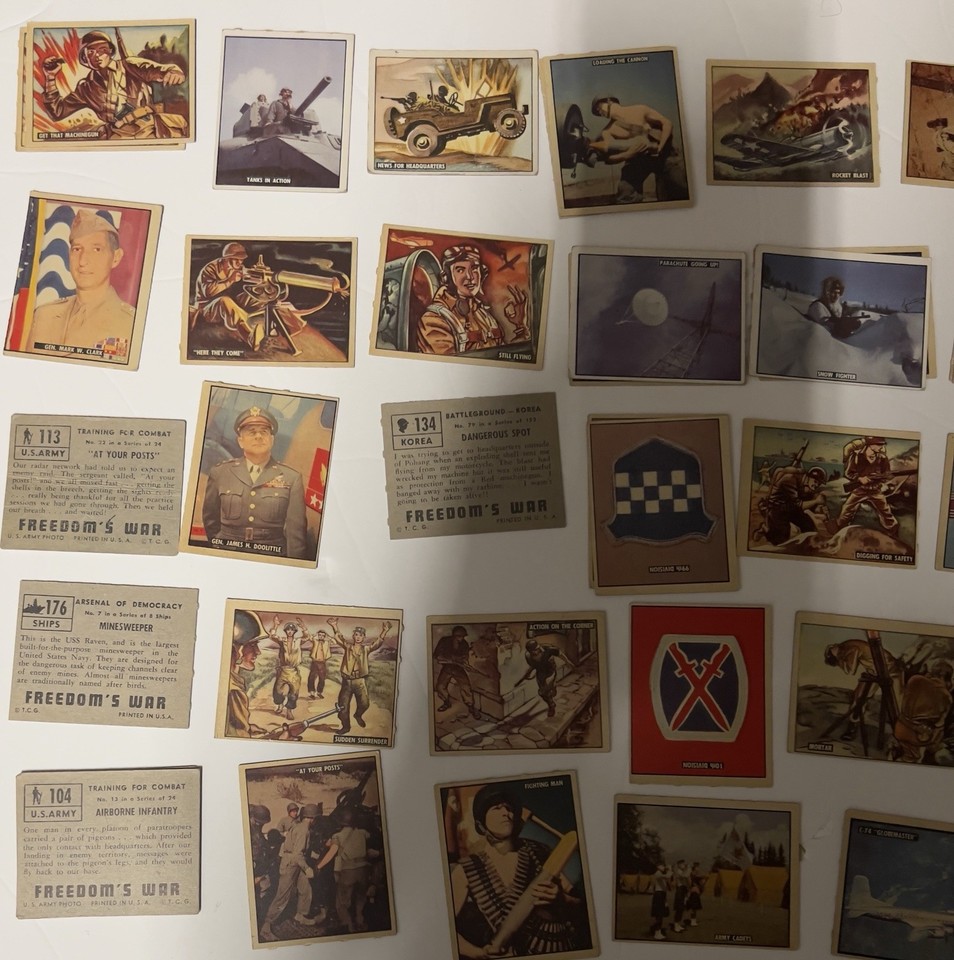 Vintage 1950 Topps Freedom's War Lot (30) Cards Nice Condition 🔥🔥🔥🔥 | eBay