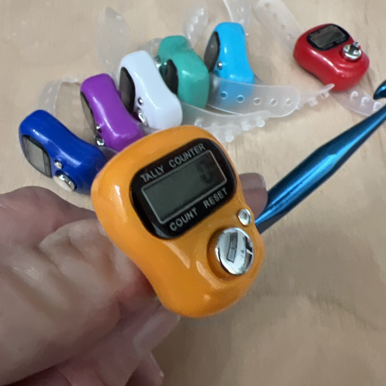 Digital Stitch Row Counter Ring Push For A Row/Stitch Has Reset Button ...