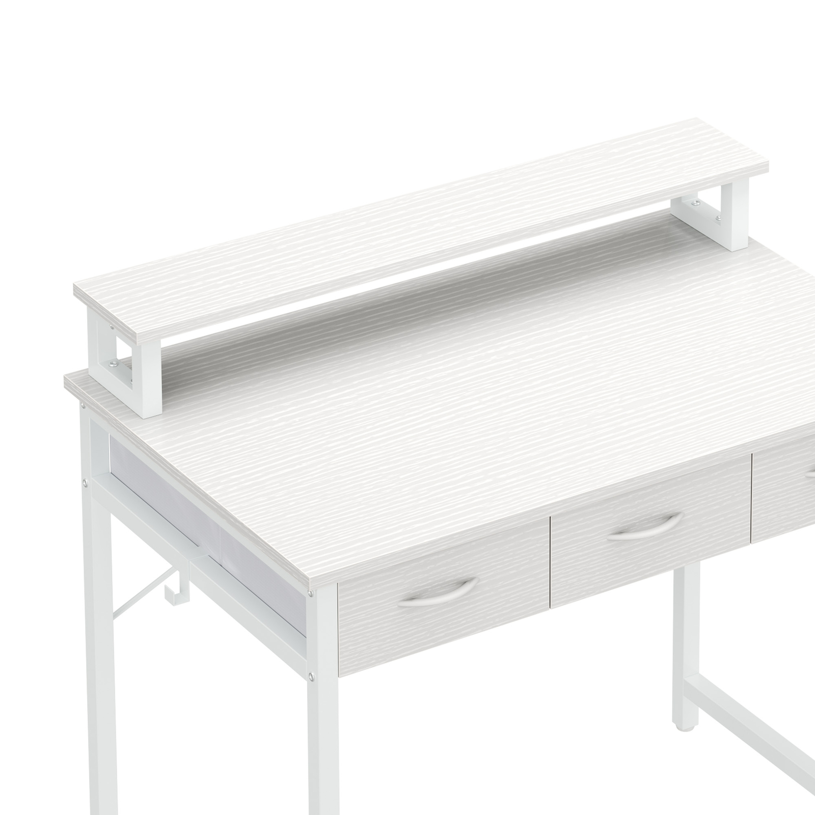 Computer Desk Office Study Vanity Table Space Saving w/ Monitor Stand ...