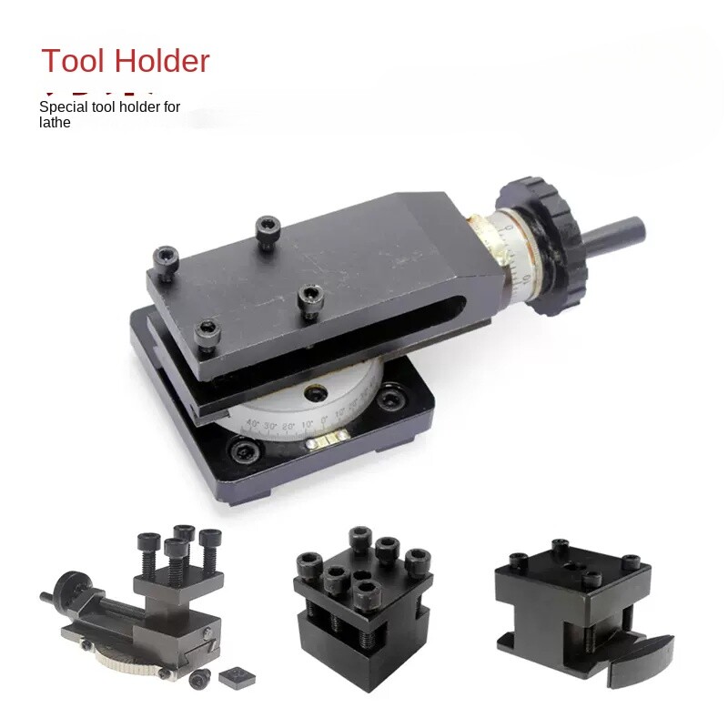 Small Small Lathe Double Slot Tool Holder Rotatable Angle Tool Holder ...