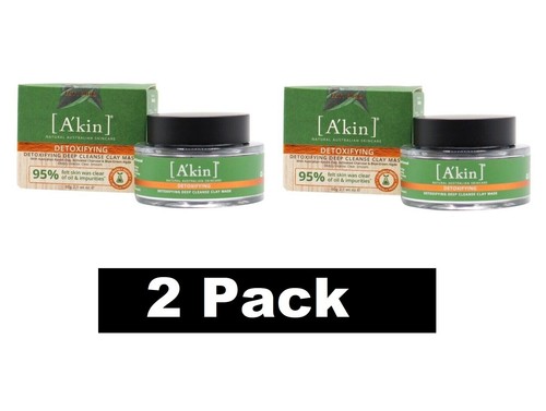 2 x A'kin AKIN 60g DETOXIFYING DEEP CLEANSE CLAY MASK BRAND NEW | eBay ...