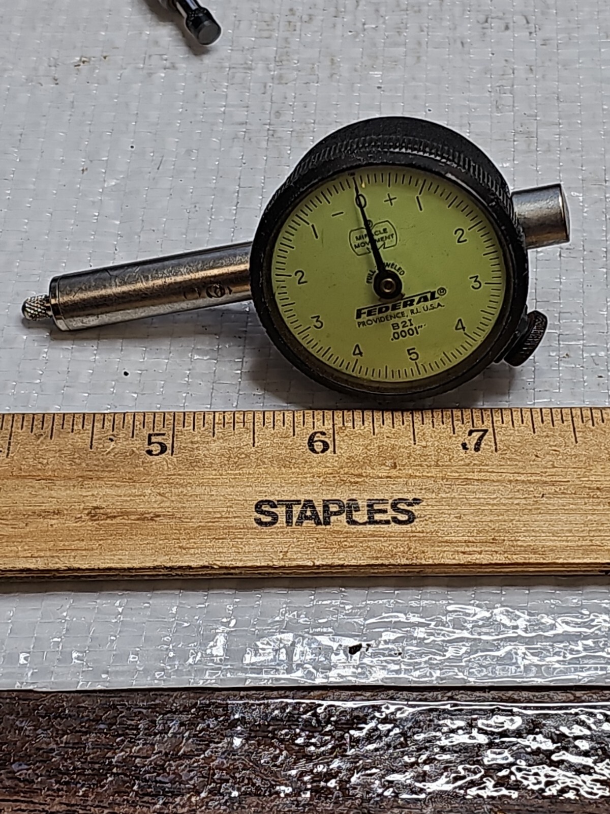 Federal B2I .0001" Dial Indicator FULL JEWELED 1.5" FACE EXCELLENT ...