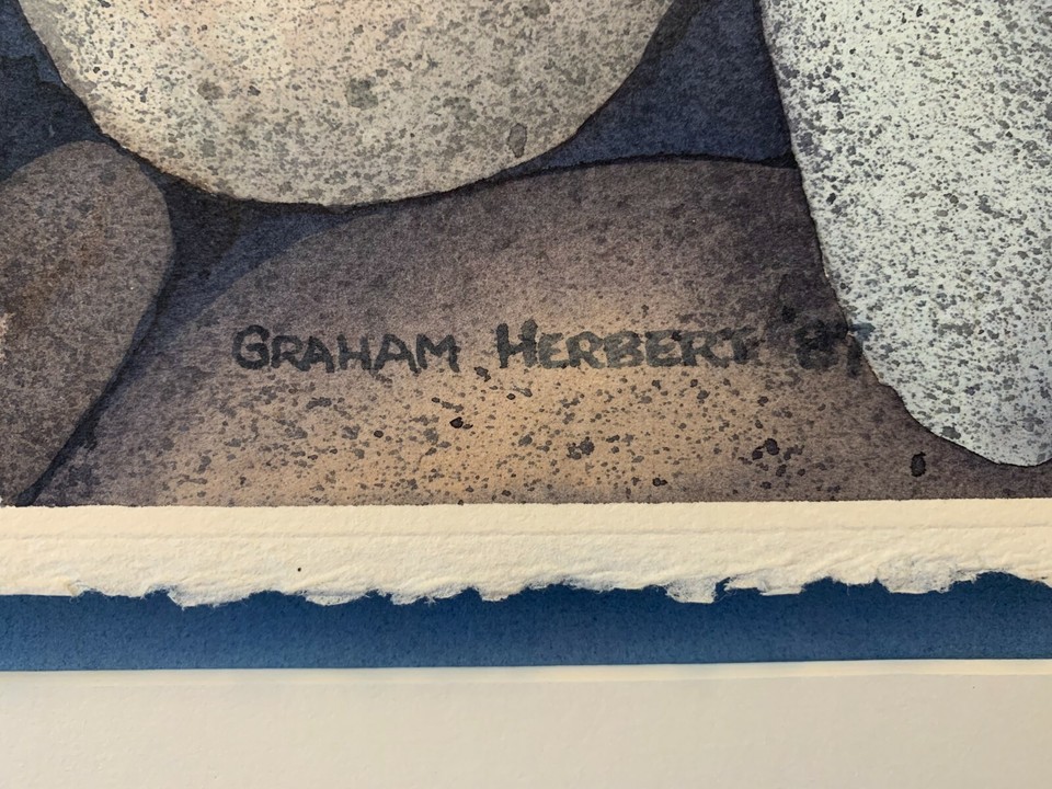 Original GRAHAM HERBERT watercolor - Listed Artist - Original Seascape ...