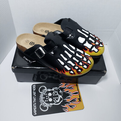 Octavious Marks Beaux Os Enflammes Mens 11/12 Flames Fire Bone Mules Om ...