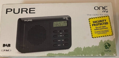 Pure One mi Black Portable DAB /FM Radio + ChargePAK Battery Complete ...