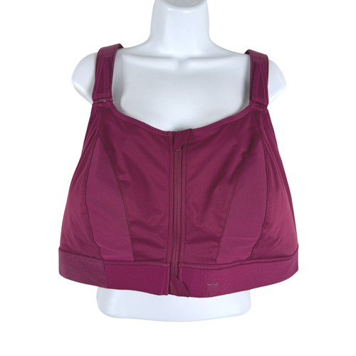 Shefit Ultimate Sports Bra Womens 6 Luxe Raspberry Polyester Zip NWT TP ...