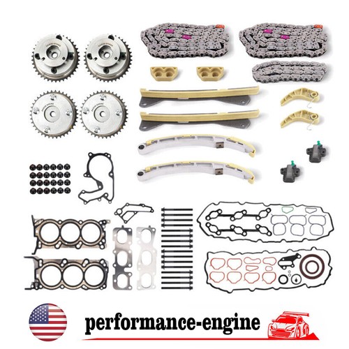 Timing Chain VVT Gears Kit +Head Gasket Bolts for 13-20 Kia Sorento ...