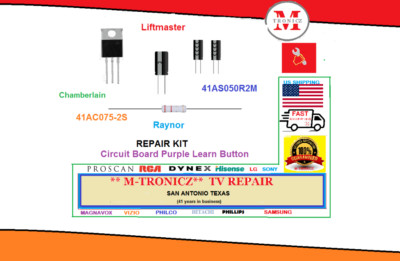 REPAIR KIT Liftmaster Raynor 41AS050R2M 41A5483 41AB050-2 Circuit Board ...