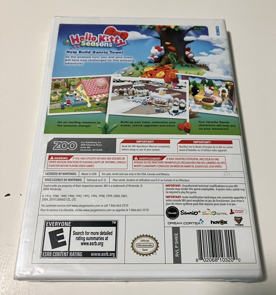 Hello Kitty Seasons (Nintendo Wii, 2010) NEW Read! 802068103200 | eBay