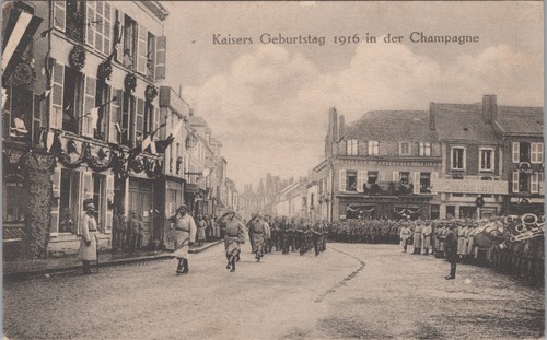 (RB)2024-204, Ak, Foto, Wk1, Kaisers Geburtstag in der Champagne 1916 ...