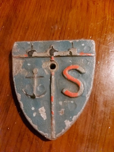 Unusual Mystery Badge Shield Anchor S Badge Lead Antique Vintage | eBay UK