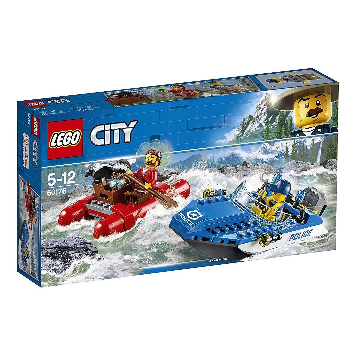 60176 WILD RIVER ESCAPE LEGOS lego city town NEW police skunk boat raft ...