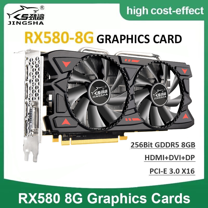 Refurbished Jingsha Video Card Rx 580 8gb 256bit 2048sp
