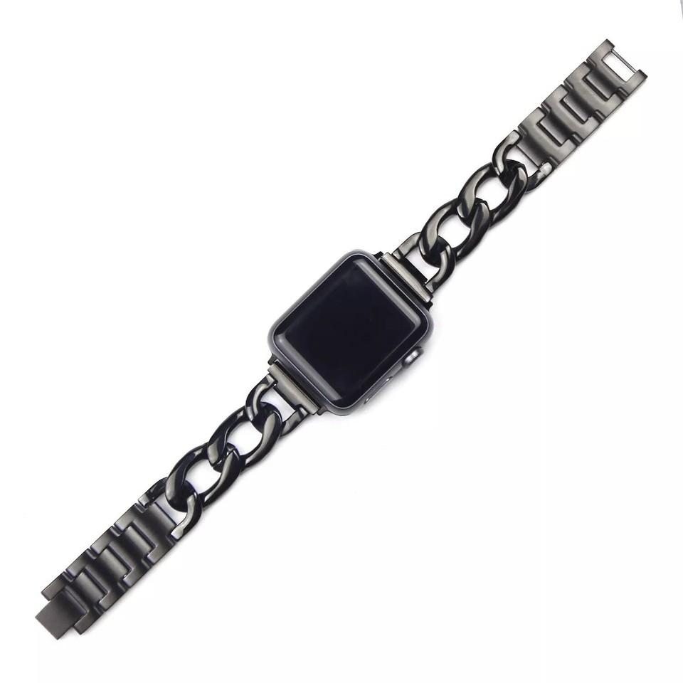 Metal Steel Chain Band for Apple Watch Ultra 49mm 987654321 38/40/41/42 ...