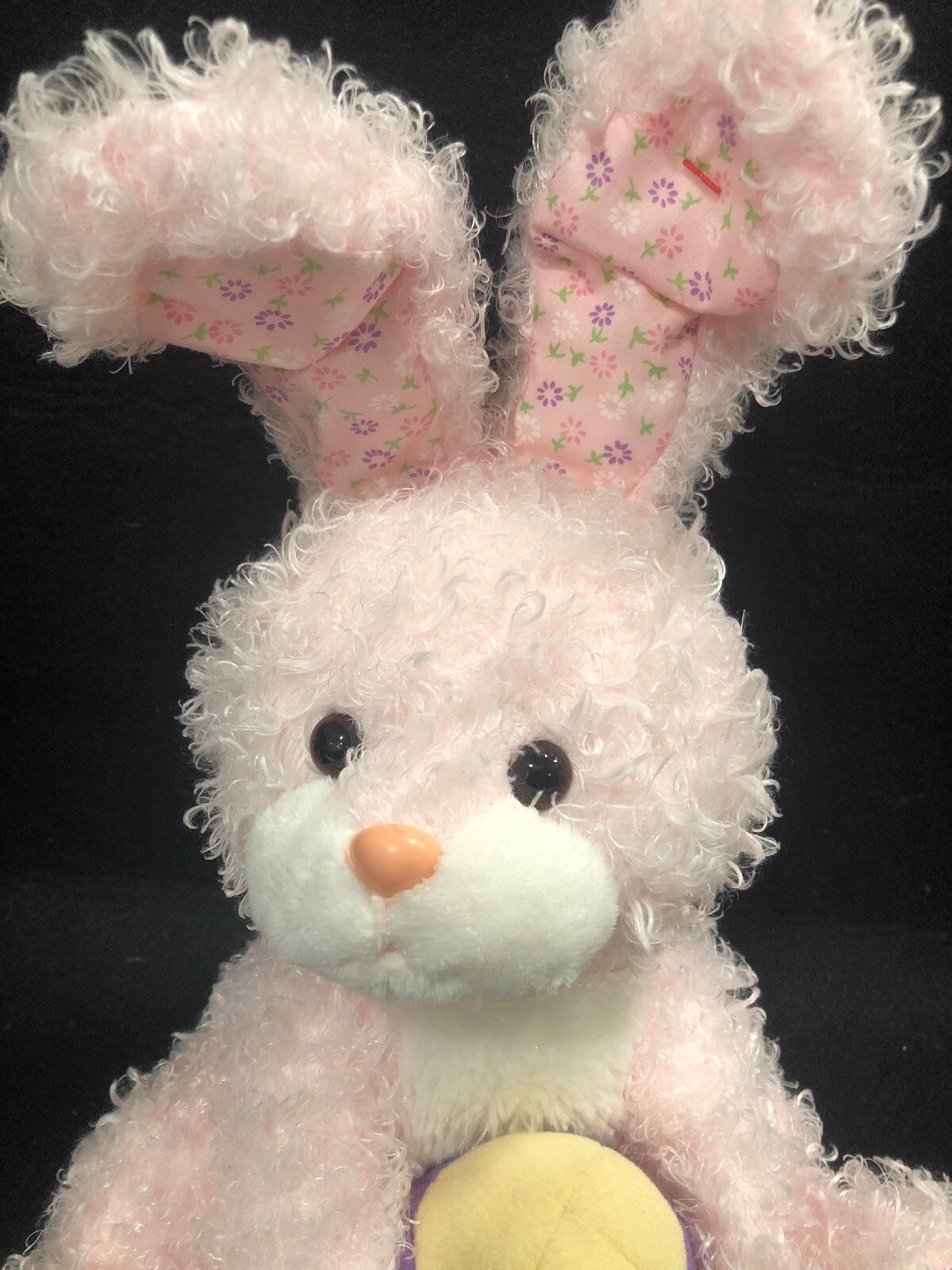 TY Classic EGGSWORTH Pink Curly Fluffy Easter Bunny Rabbit 2005 Plush ...