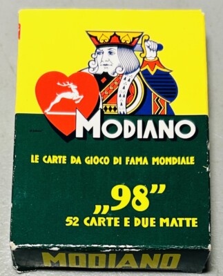 Carte Da Gioco Modiano Poker 98 Rosse o Blu Ramino Scala Playing Cards ...