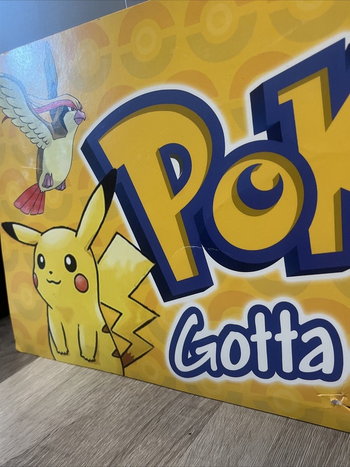 Pokémon Nintendo GameStop Retail Marketing Promo Poster Sign Rare 36 ...