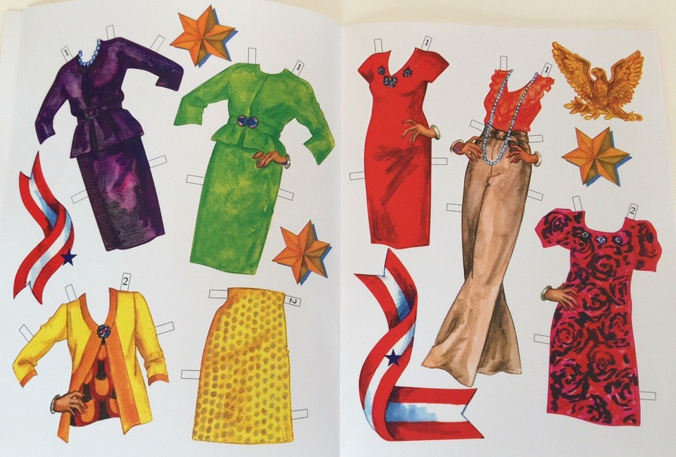 Lovely MICHELLE OBAMA Paper Doll Book by David Wolfe--NOW BACK IN STOCK ...