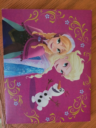 Disney Frozen Print On Canvas HD 8.5x6.5 inch Elsa Anna Olaf purple | eBay
