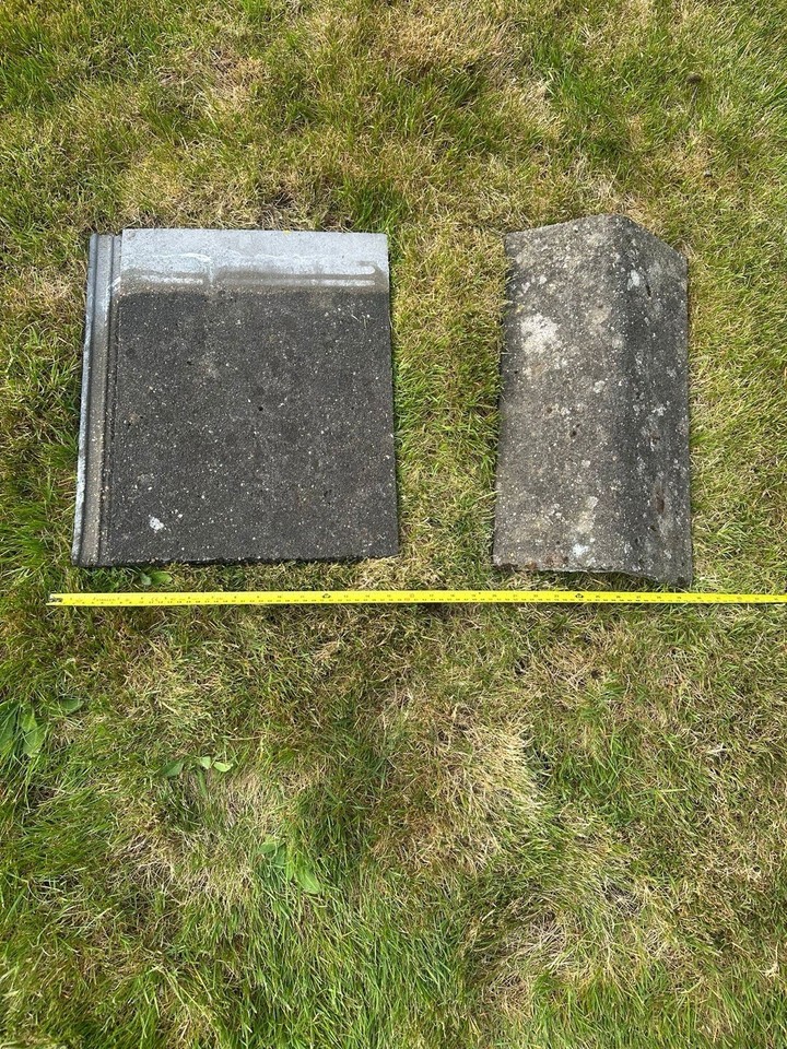 Danum Slate grey concrete roof tile (17" x 15") - Approx 300 available ...