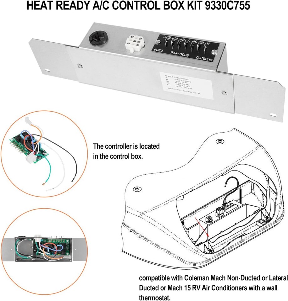 for Coleman Mach 15 RV Air Conditioner Heat Ready AC Control Box Kit ...