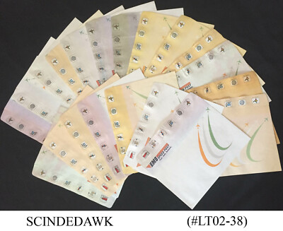 INDIA - 10 EMS SPEED POST ENVELOPE WITH DIFFERENT COLOR VARIATIONS ...