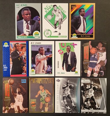 Lot of 11 Different K.C. JONES Basketball Cards KC HOF 1990-2011 ...