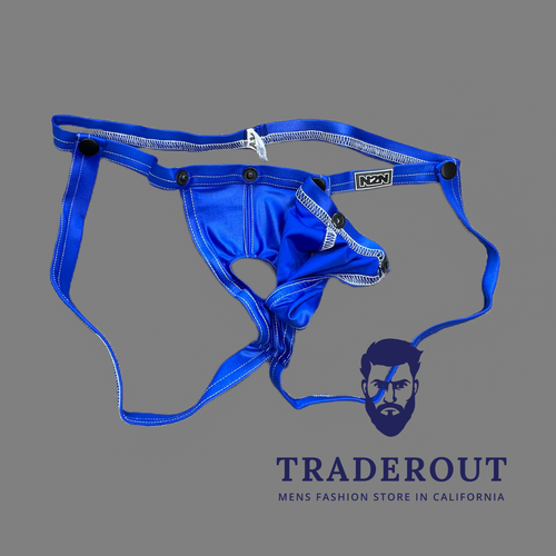 N2N Bodywear Men Blue Wet Titan nylon swim gym jock jockstrap underwear ...