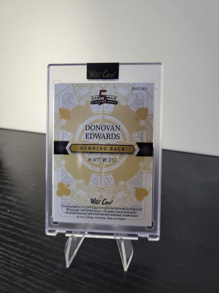 2024 Wild Card 5 Card Draw Donovan Edwards 1/1 AUTO Black #SDHS-DEA | eBay