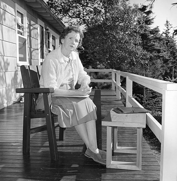 Rachel Carson author of Silent Spring at her summer home in Boothb- Old ...