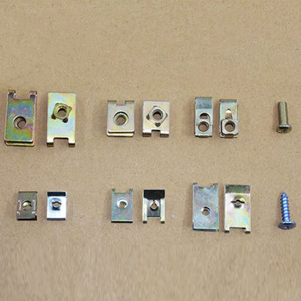 100 x Mixed U Type Metal Clips Car Body Panel Bumper Fixed Fender ...