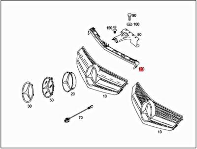 Genuine MERCEDES A207 C207 E-CLASS Convertible A207 Trim strip ...