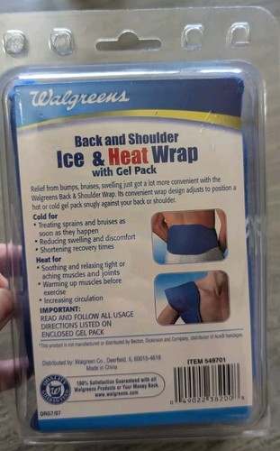 Reusable Gel Ice Pack Hot Cold Heat Therapy Wrap Back & Shoulder Pain ...