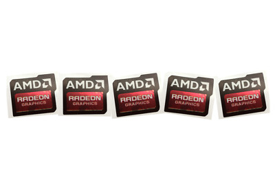 5 pcs Sticker for AMD Radeon Graphics Skylake Logo Decal Badge 16.5mm x ...