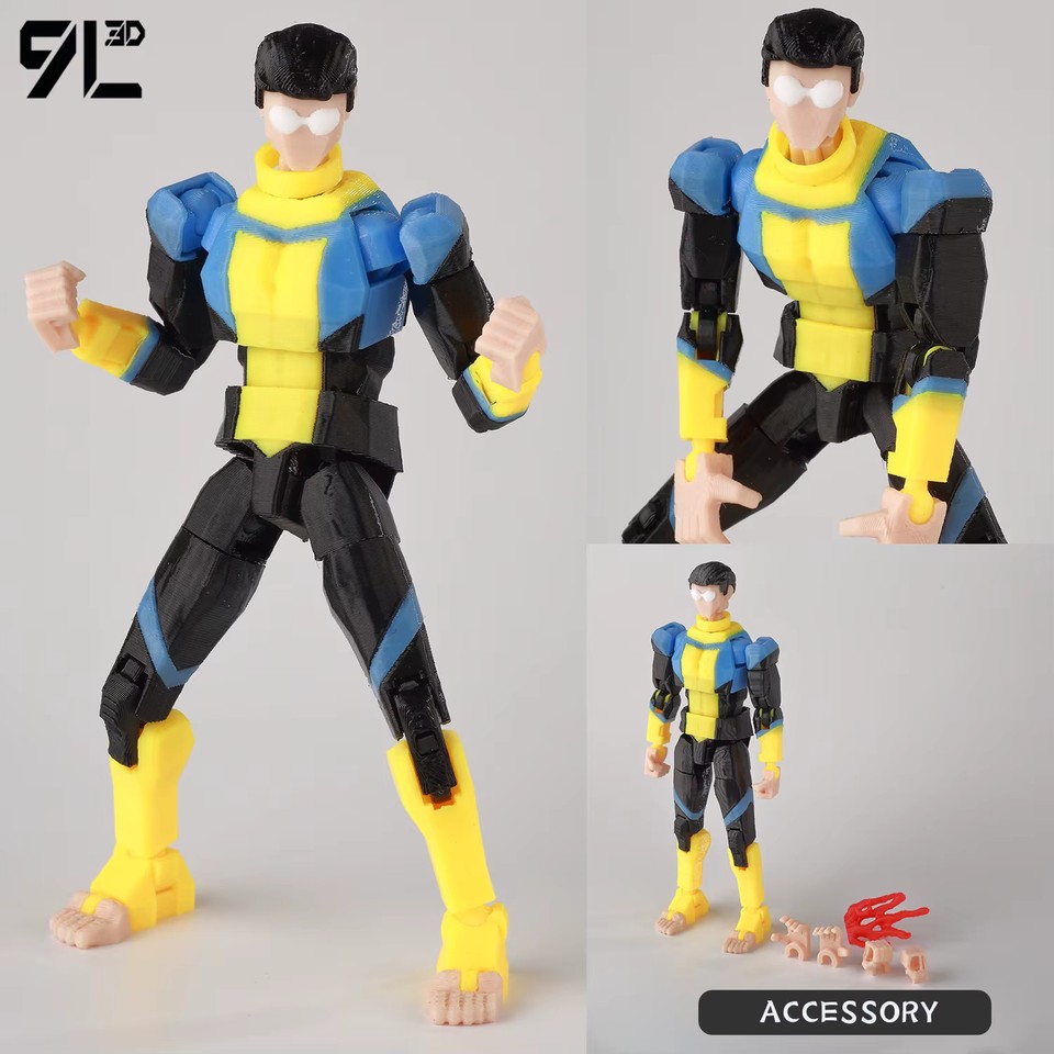 Invincible Boy Conquer Omni Action Figure 3D Printed Model Multi ...