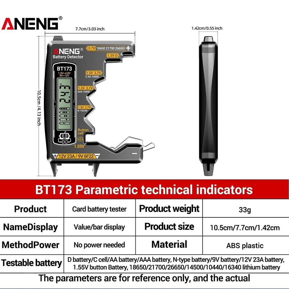 Battery Tester Battery Checker Voltage Testers Household Battery Life ...