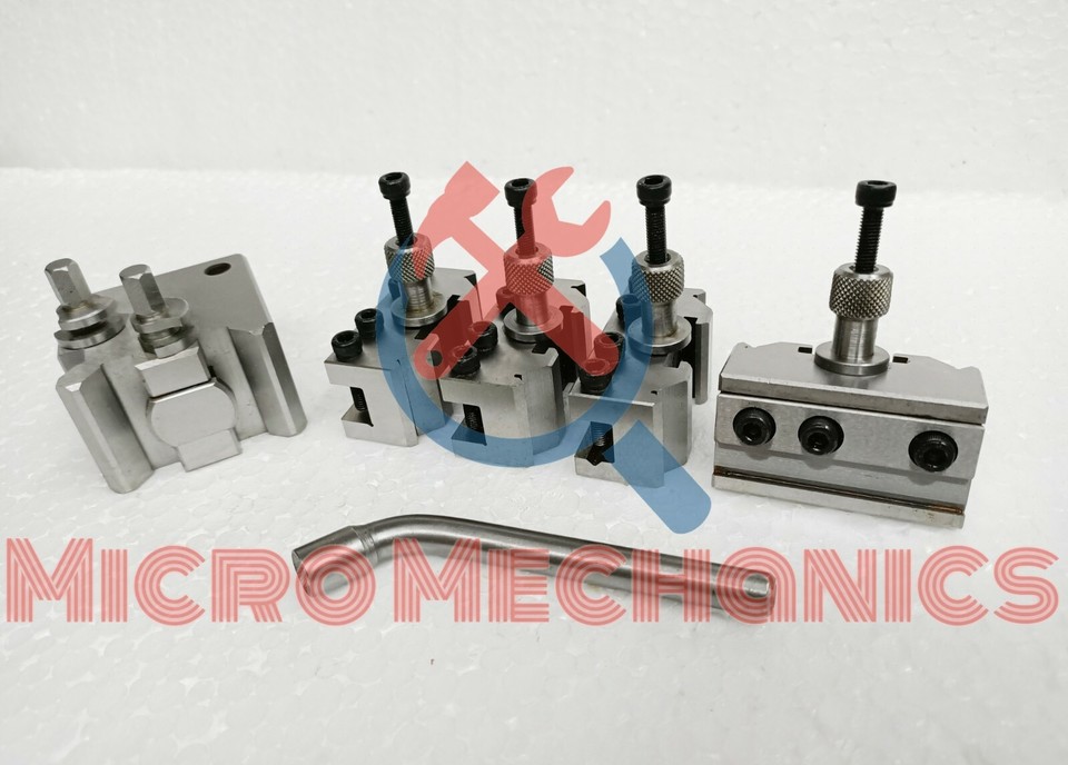 T37 Quick Change Tool Post With 2 Standard, 1 Vee, 1 Parting Holder ...
