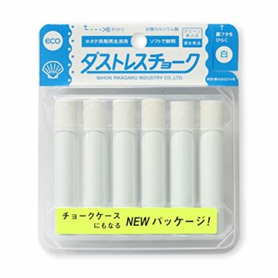 Rikagaku White Dustless Chalk 6-Pieces (DCC-6-W) JAPAN IMPORT | eBay