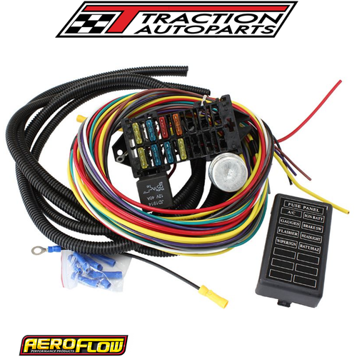 Complete Universal 8 Circuit Wiring Harness Kit W Standard Fuses & Fuse ...