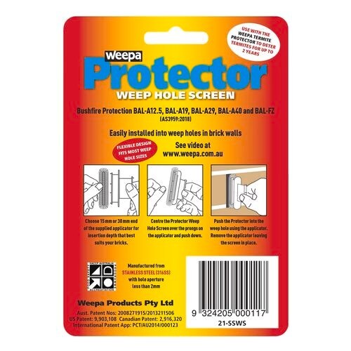 Weepa Protector Weep Hole Screen x 20 screens - | eBay Australia