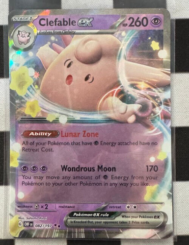 Holo Clefable ex 082/197 Double Rare Obsidian Flames Pokemon TCG | eBay