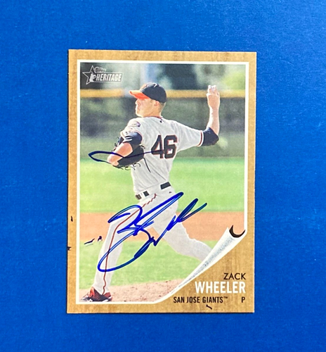 2011 Topps Heritage ZACK WHEELER autograph auto PHILLIES RC In Person ...