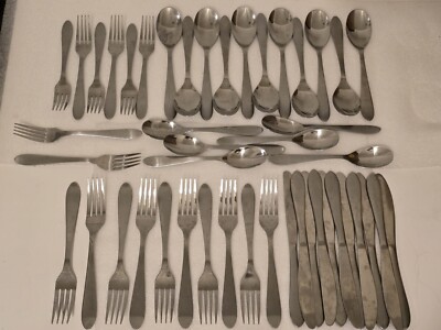 Cambridge +17 Flatware Lot Of 46 Pieces Stainless Steel Silverware Set ...