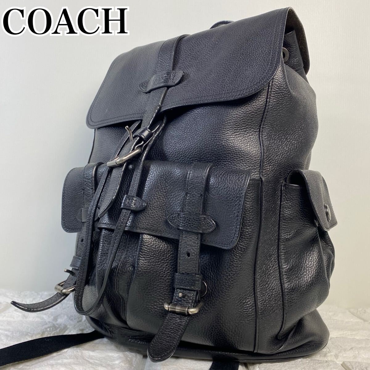COACH backpack Hudson all leather large capacity F368… - Gem