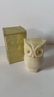 Vintage 60s Avon Novelty Precious Owl Roses Roses Cream Sachet Glass ...