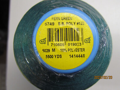 A&E Robison-Anton Embroidery Thread 122 SB POLY, 5500 yards FERN GREEN ...