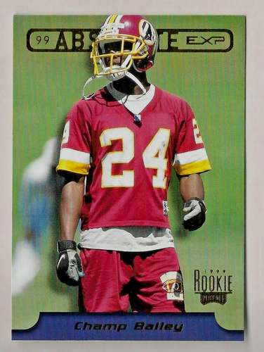 CHAMP BAILEY 1999 ABSOLUTE EXP ROOKIE RC CARD #7 WASHINGTON | eBay